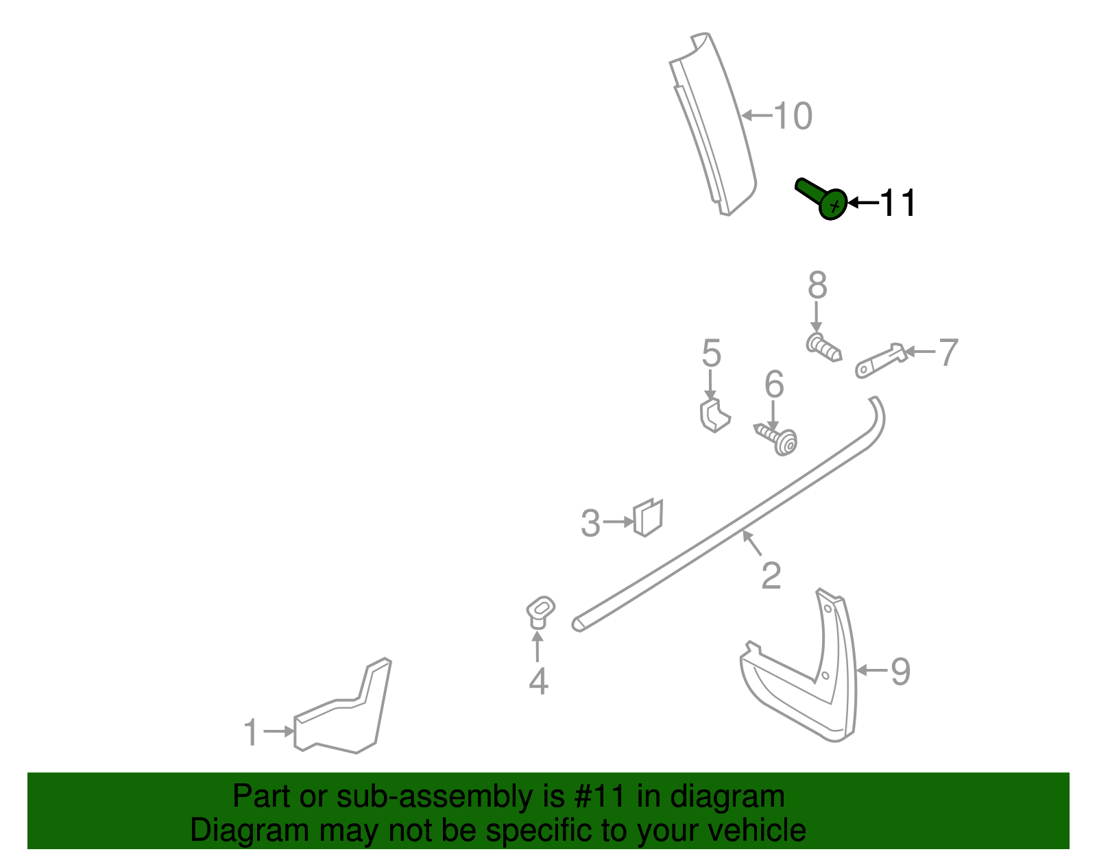 2009-2025 Ford Upper Molding Rivet -W714004-S900 | QuirkParts