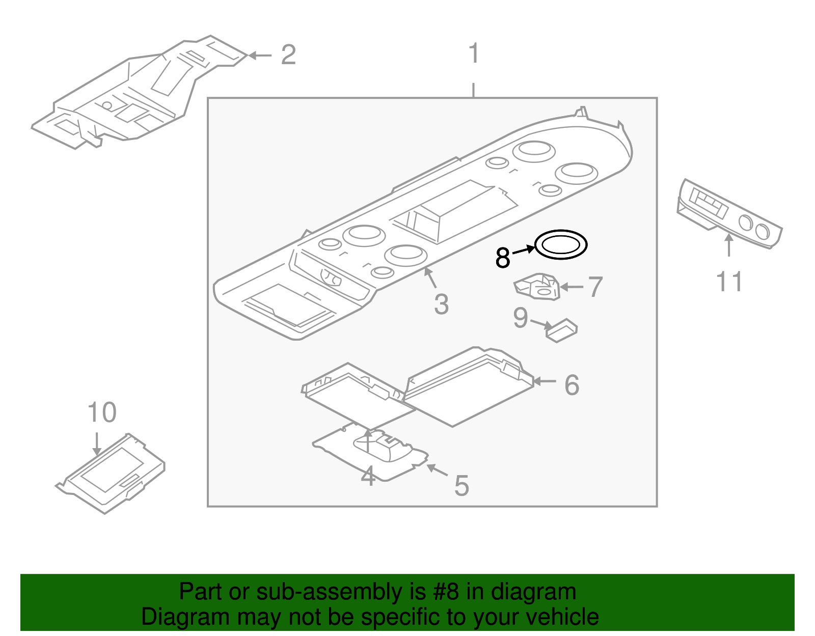 2004-2012 Nissan Vent Grille 66550-7S000 | Nissan Parts Central