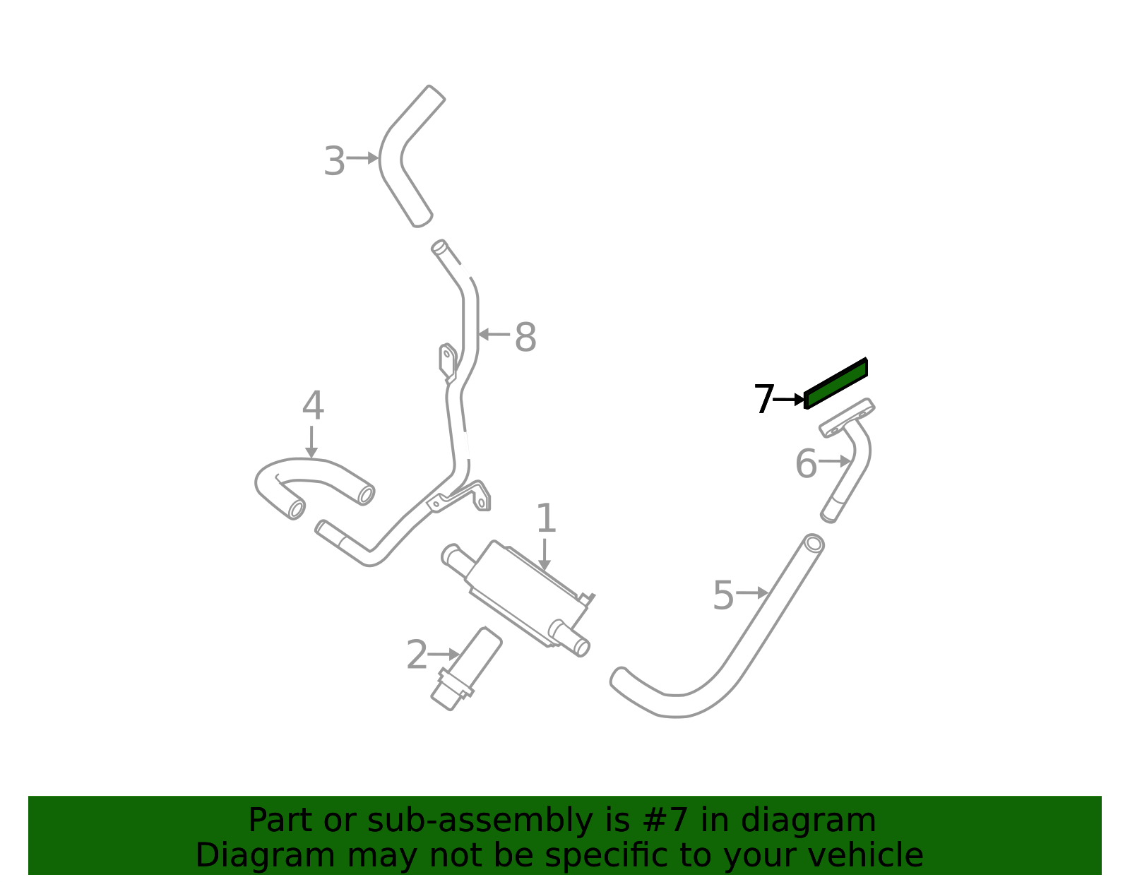 2004-2017 Nissan Engine Coolant Pipe Gasket 21331-7S000 | TascaParts.com