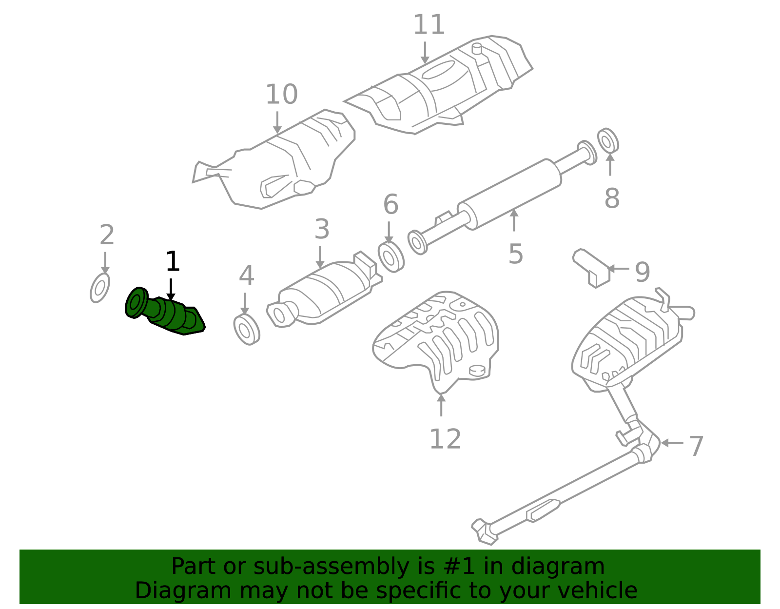 2009-2010 Kia Front Pipe 28610-2G210-DS | QuirkParts