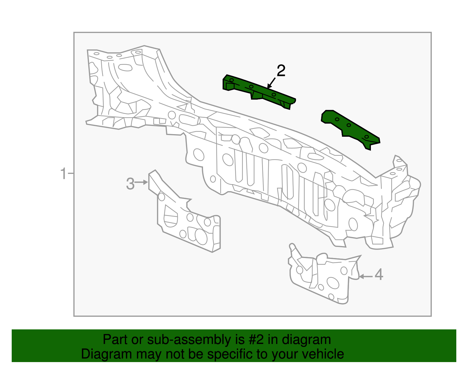 66118-TL0-G00ZZ - 2012-2025 Honda CR-V - Stiffener Rear Bumper Face ...