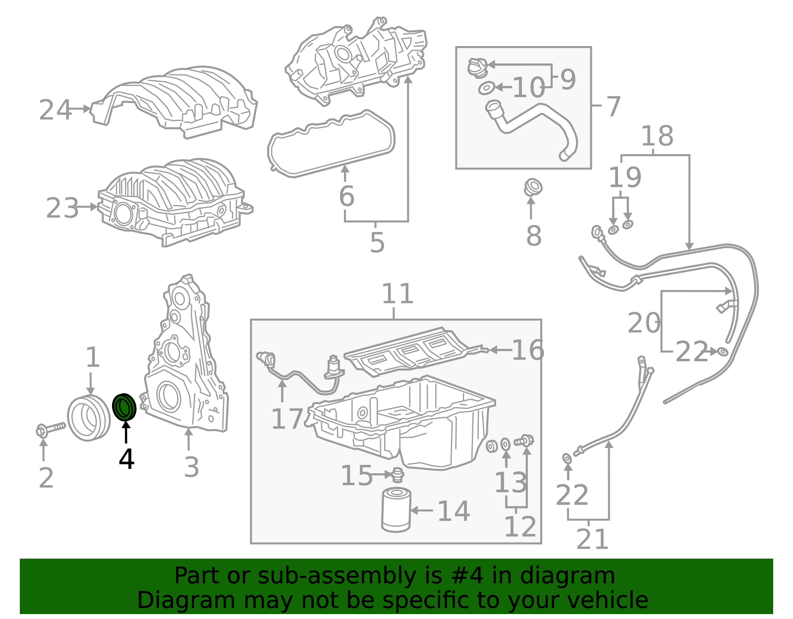 2014-2025 GM Front Crankshaft Engine Oil Seal 12634614 GM ...