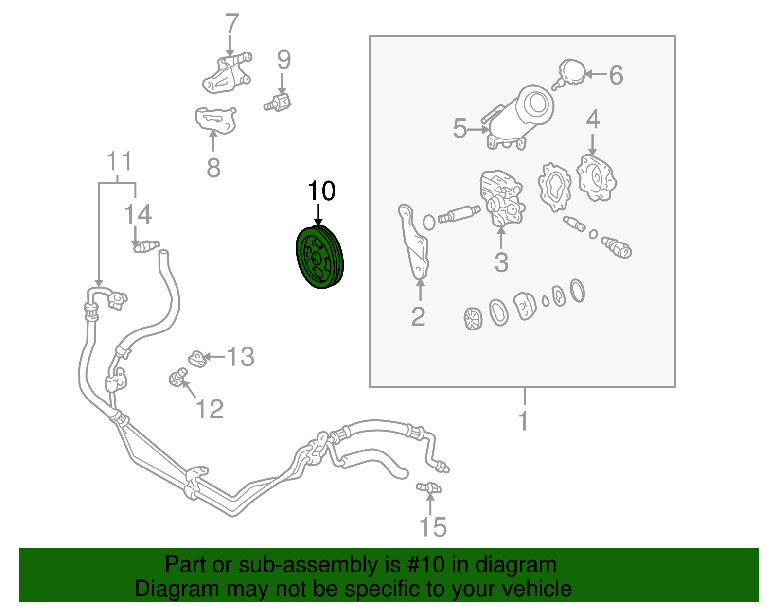 1995-2002 Toyota Pulley 44311-34030 | Toyota Parts Center