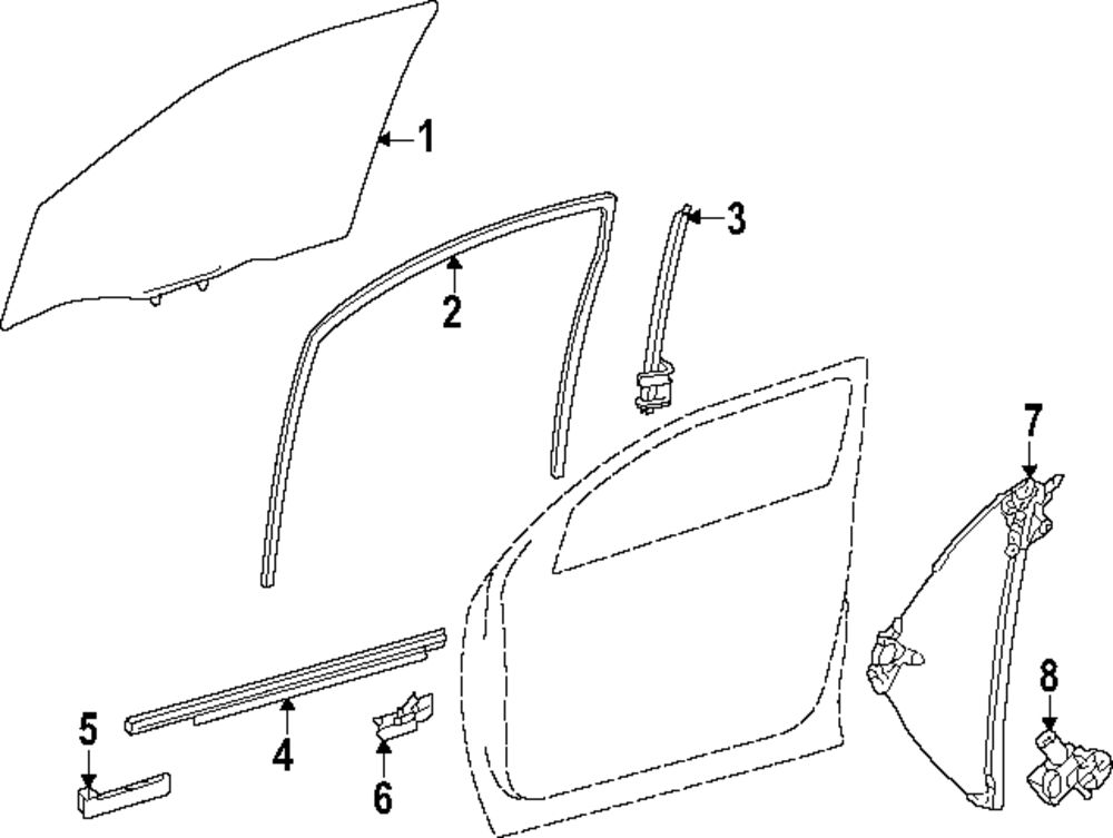 2024-2025 Toyota Tacoma Belt Weather-Strip 68171-AK010 | Toyota Parts ...
