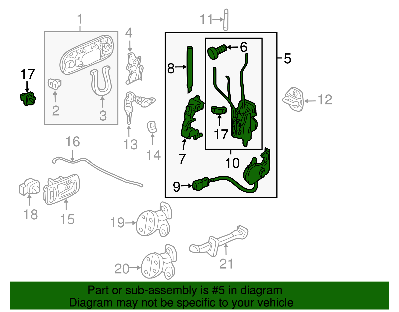 72150-S10-A11 - Lock Assembly 1997-2001 Honda CR-V | Honda Parts Online