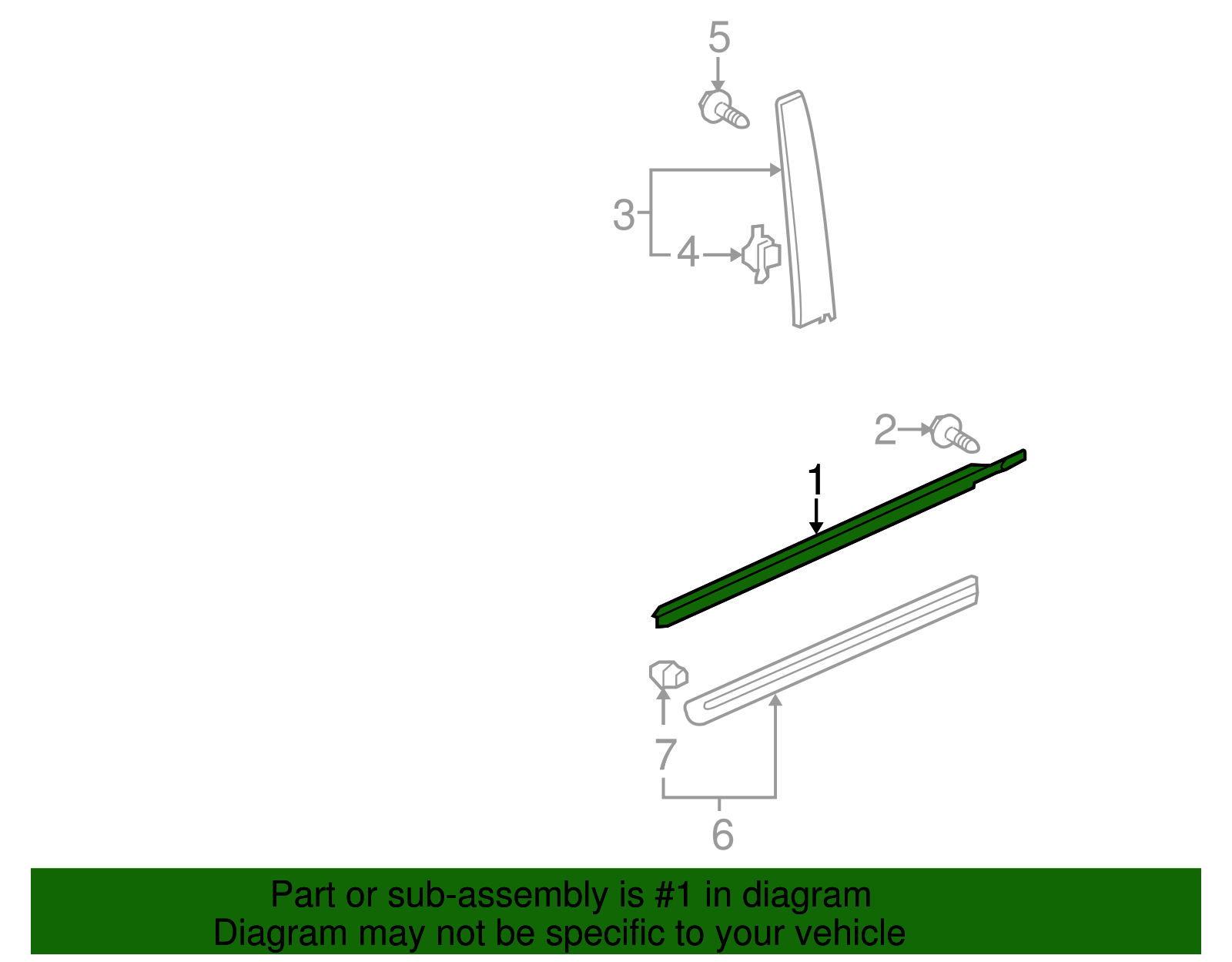 72450-SZA-A01 - 2009-2015 Honda Pilot - Molding Assembly L Front Door ...