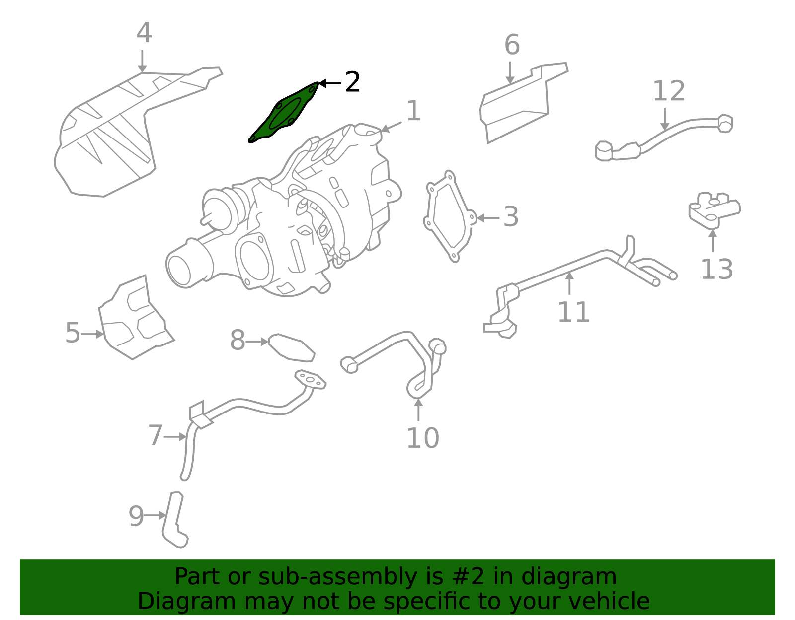 14415-6HT1A - Turbocharger Gasket 2009-2024 Nissan GT-R | Sullivan ...