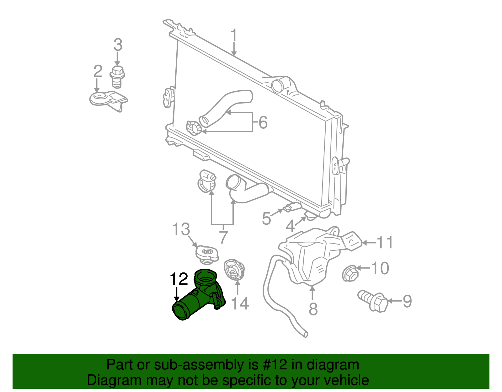 2003-2010 Mopar Thermostat Housing 04884220AA | Mopar Parts Canada