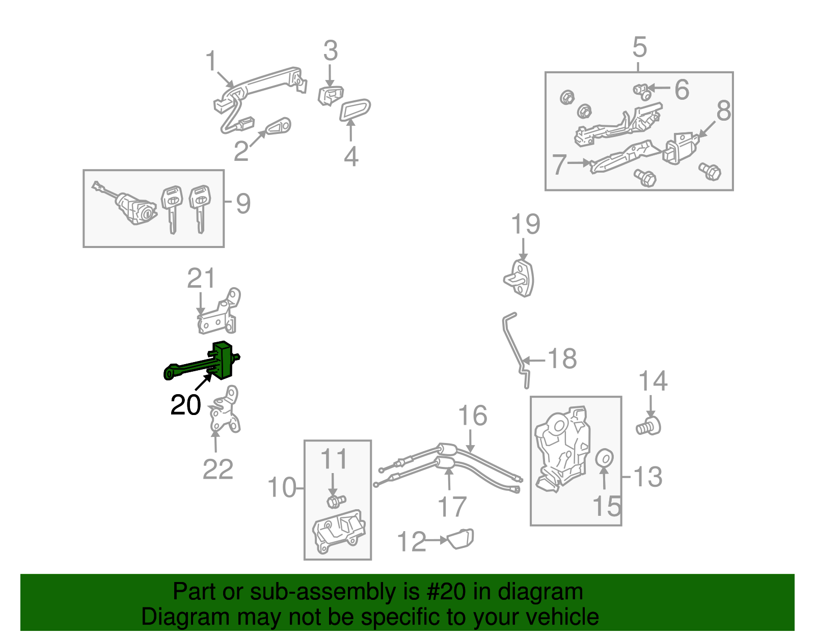Genuine Toyota Door Check part# 68620-48031 for 2008-2013 Toyota ...