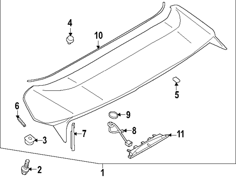2022-2025 Mitsubishi Eclipse Cross Spoiler Assembly 6515A615WB ...