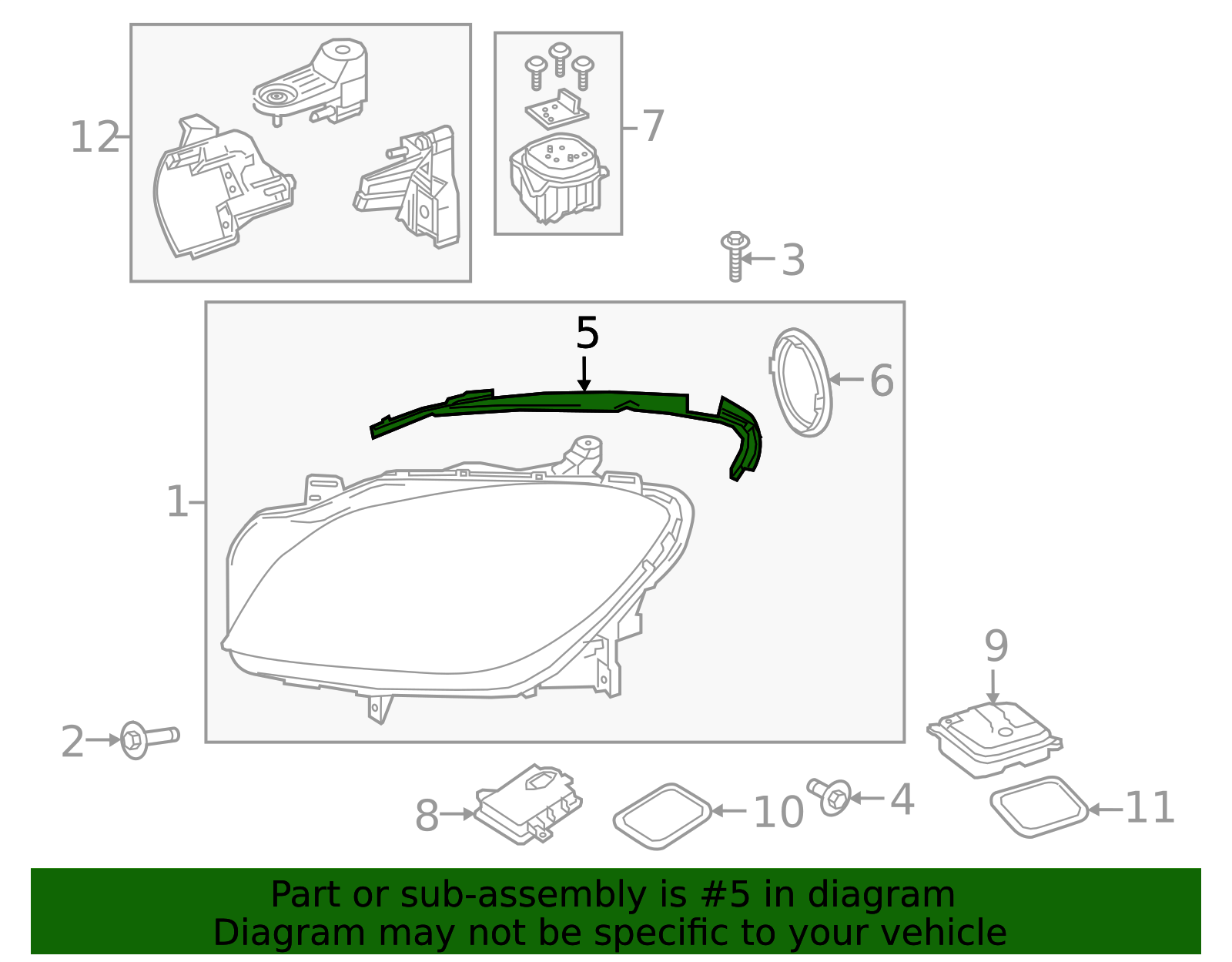 166-826-01-58 - High-Quality Headlight Seal for 2016-2019 Mercedes-Benz ...