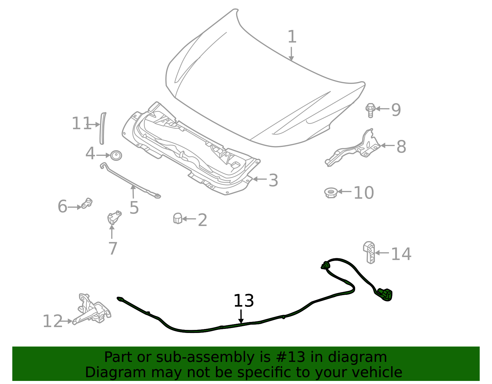 65621-6LB0A - 2020-2025 Nissan Sentra - Release Cable | Conicelli Nissan