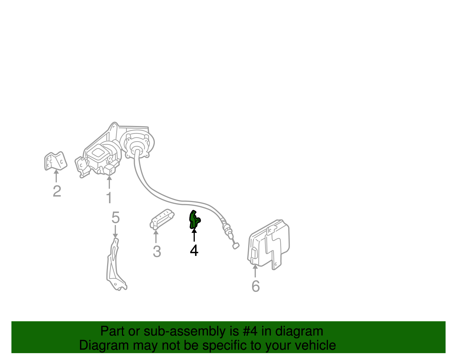 1996-2002 Nissan Actuator Clip 18225-89910 | Nissan Parts Central