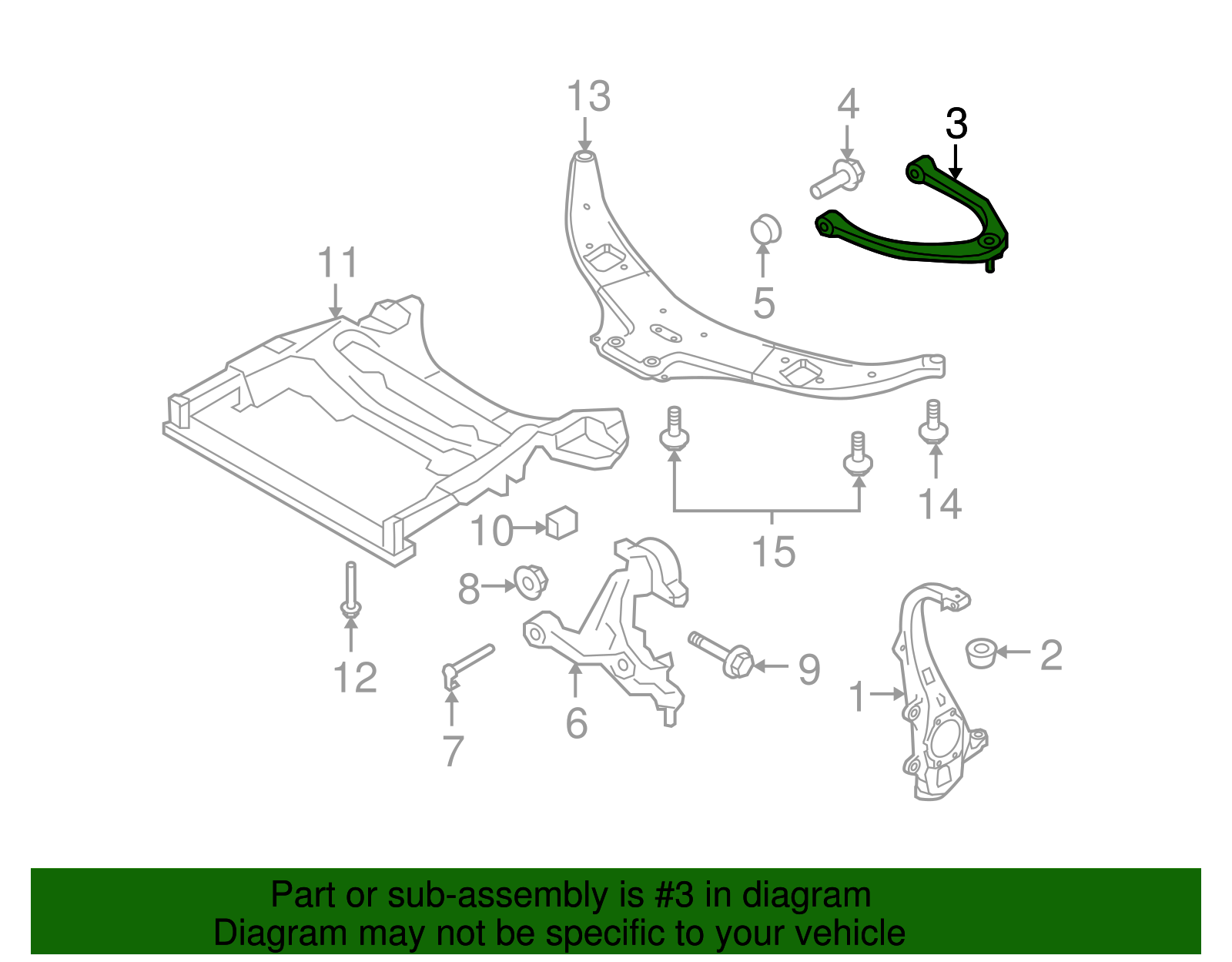 54524-1CA0A - Upper Control Arm 2009-2017 Infiniti | Infiniti of Orland ...