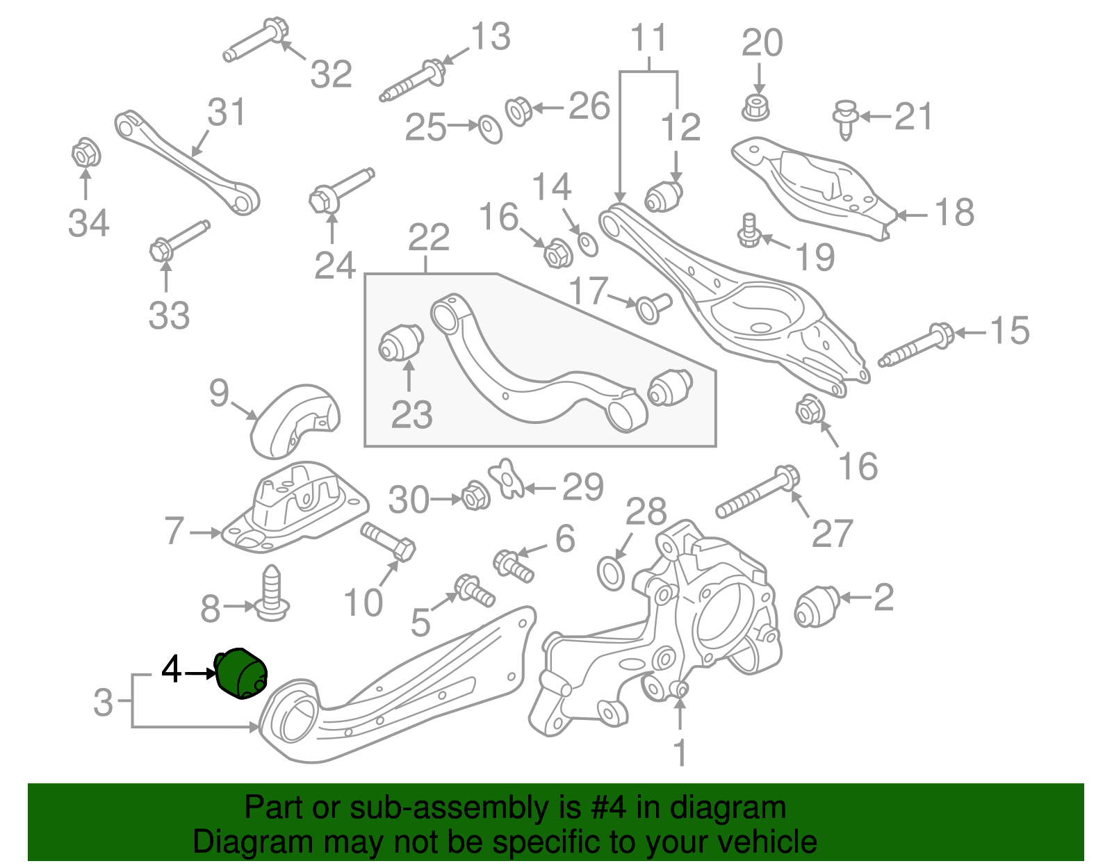 5Q0-505-541-A - Trailing Arm Bushing 2015-2025 Audi | Audi OEM Parts Guy