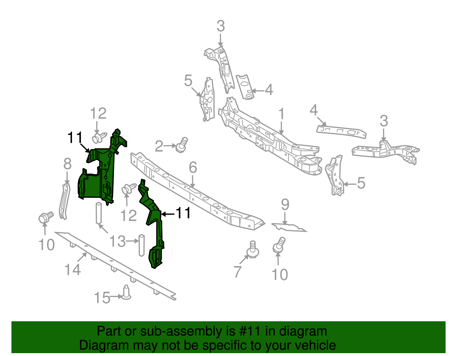 2009-2014 Nissan Cube Air Guide 62823-1FC0A | Nissan Parts Central