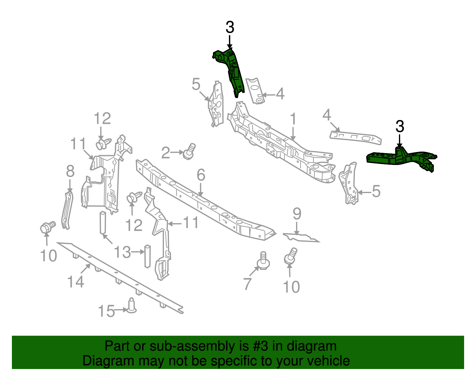 2009-2014 Nissan Cube Radiator Support Bracket F2521-1FAMA | Nissan ...