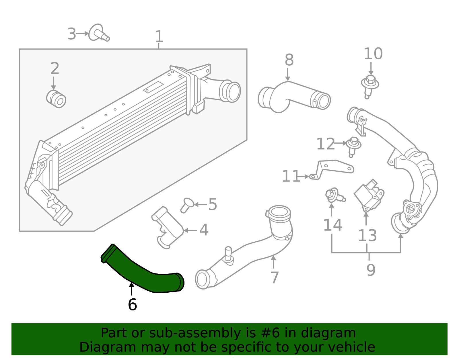 2012-2019 Ford Explorer | Inlet Hose | BB5Z-6C640-B | Walls' Ford Parts