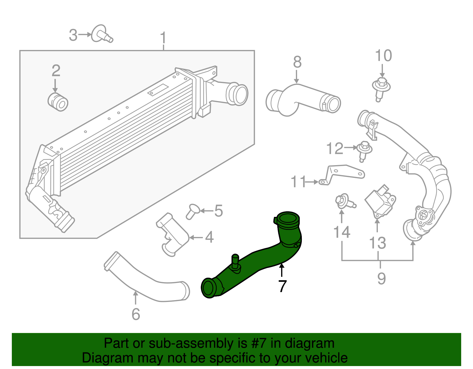FB5Z-6C640-A - 2016-2019 Ford Explorer - Inlet Hose | My Ford Parts