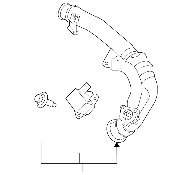 2016-2019 Ford Explorer | Outlet Hose | FB5Z-6C646-A | Walls' Ford Parts