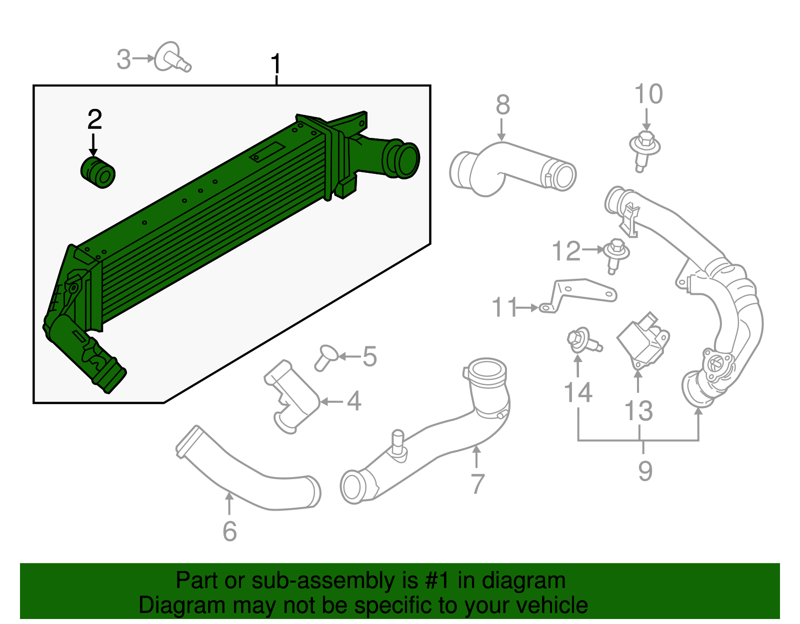 2012-2019 Ford | Inter-Cooler | FB5Z-6K775-B | Walls' Ford Parts