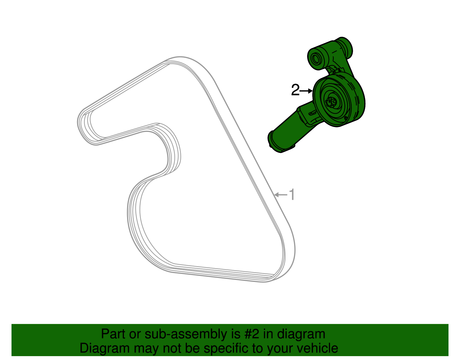 2011-2021 GM Drive Belt Tensioner 25195388 | Payne Weslaco Motors GMC Parts
