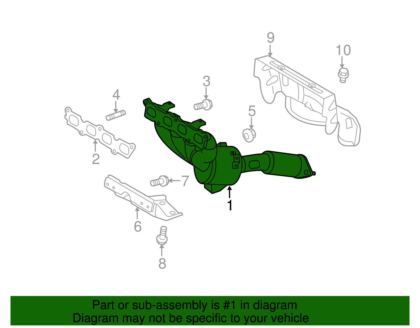 2011-2019 Ford Fiesta | Mnfd W/Converter | AE8Z-5G232-A | Walls' Ford Parts