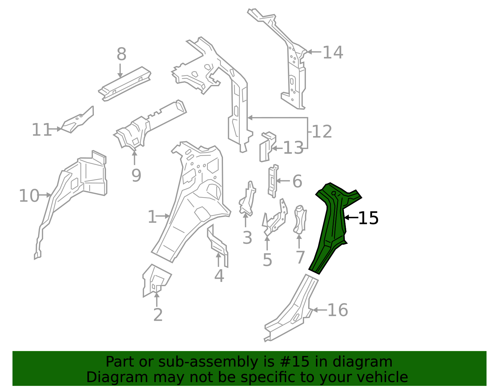 2018-2022 Ford EcoSport | Quarter Pillar | GN1Z-7441033-D | Walls' Ford ...
