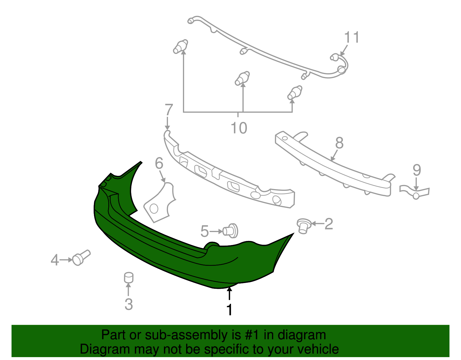 2006-2008 Kia Optima Bumper Cover 86611-2G021 | QuirkParts