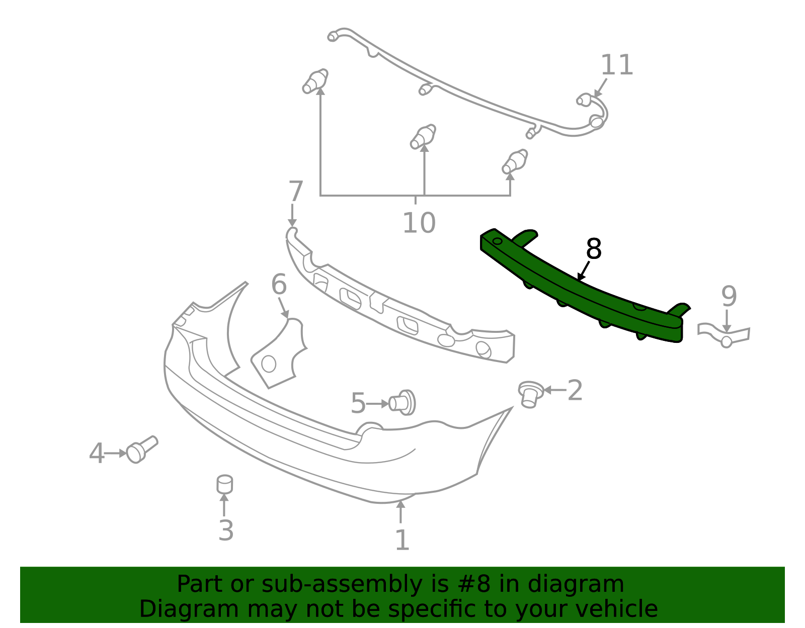 2006-2008 Kia Optima Reinforced Beam 86630-2G011 | QuirkParts
