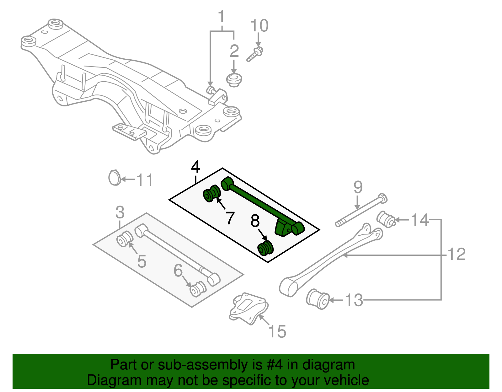 20255AA311 - 1993-2002 Subaru - Rear Lateral Link | OEM Subaru Parts Center