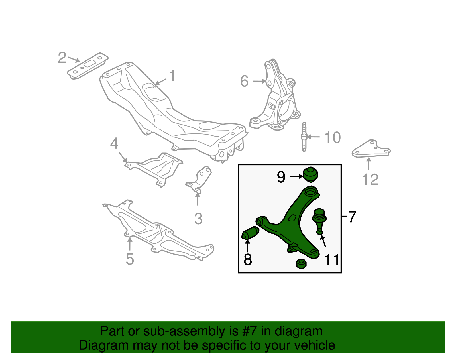 2008-2014 Subaru Control Arm 20202SC014 | Subaru Parts For You