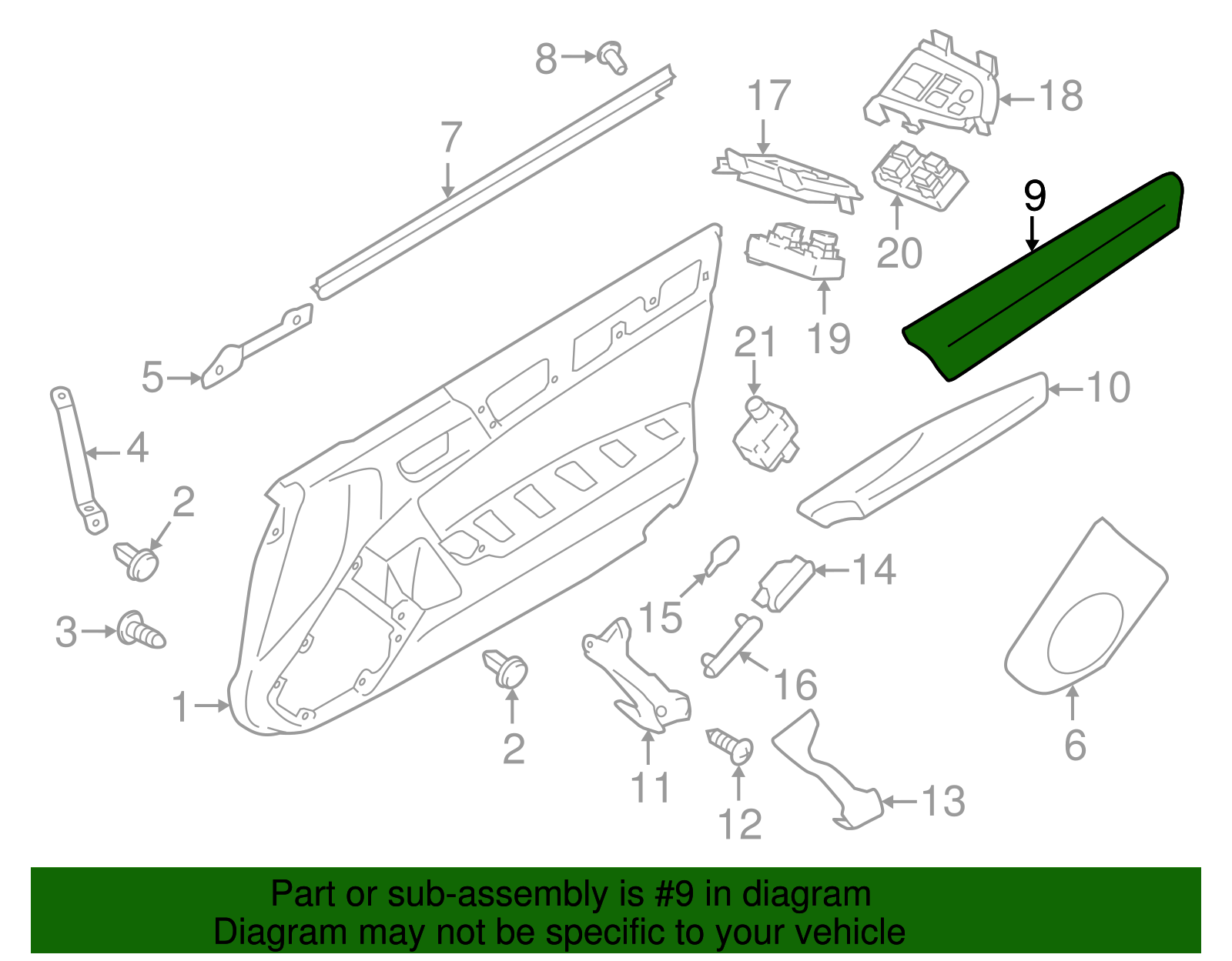 2013-2017 Subaru BRZ Upper Trim 94243CA030VH | Subaru Parts Guys
