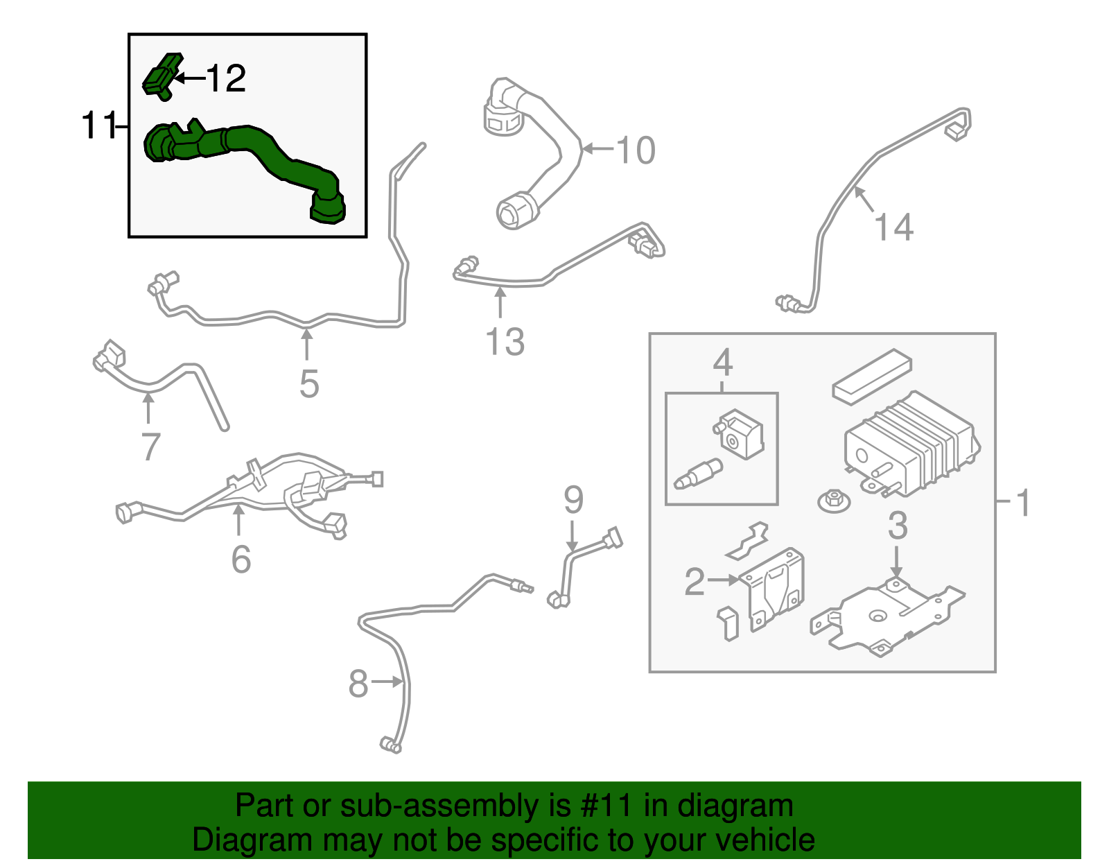 Genuine OEM Ford Part - Tube Assembly F1FZ-6758-G | Genuine OEM Ford ...