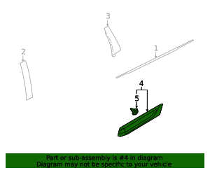 2022-2024 Mitsubishi Lower Molding 5727A556 | Mitsubishi Parts ...