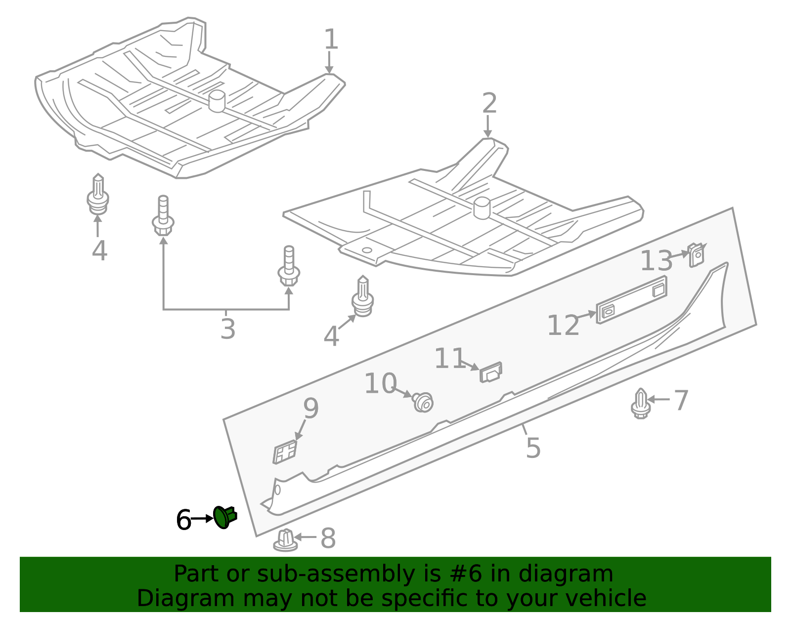91514-TF0-003 - Rocker Panel Molding Clip 2009-2020 Honda | Honda Parts ...