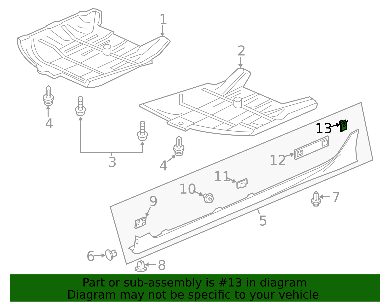 91513-TV9-A01 - Rocker Molding Retainer Clip 2016-2017 Honda Accord ...