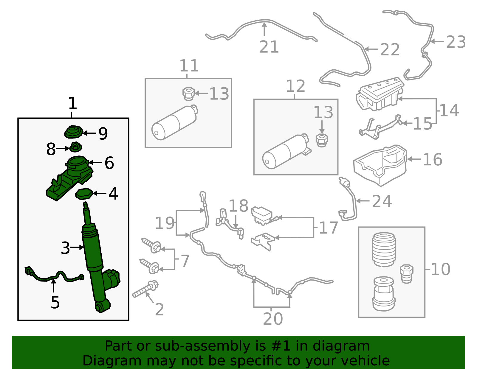 2018-2025 Volvo XC60 Suspension Shock Absorber 32346069 | TascaParts.com