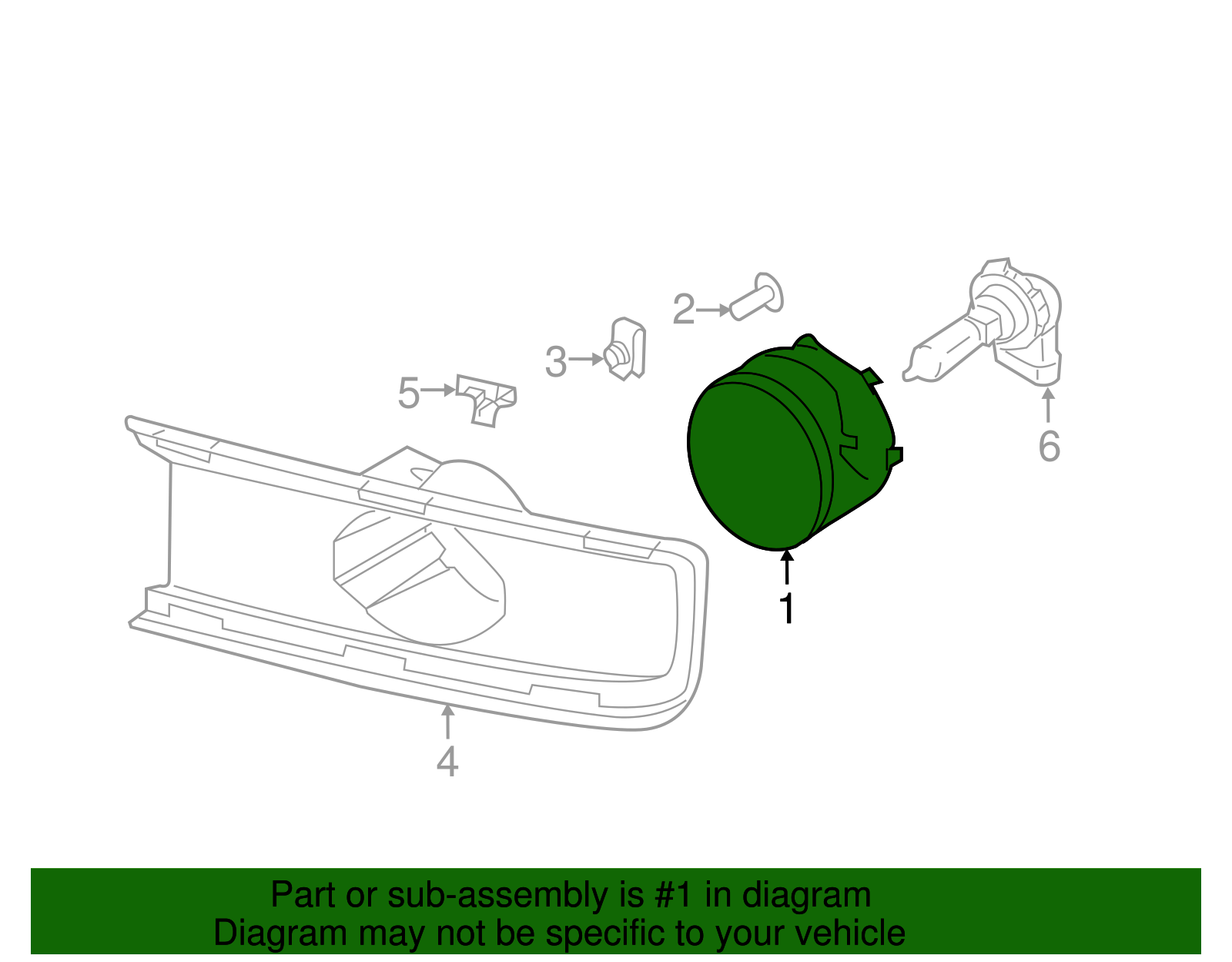 4F9Z-15200-AA - Fog Lamp Assembly - 2005-2021 Ford | Eastgate Ford Parts