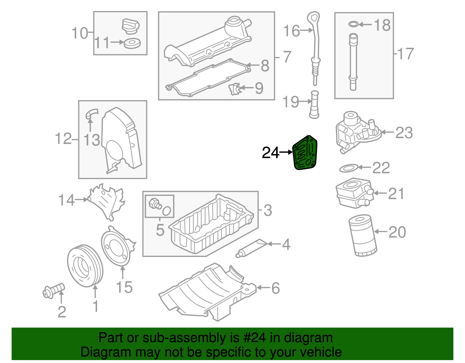 2008-2018 Volkswagen Engine Oil Filter Adapter Gasket 06J-115-441-A ...