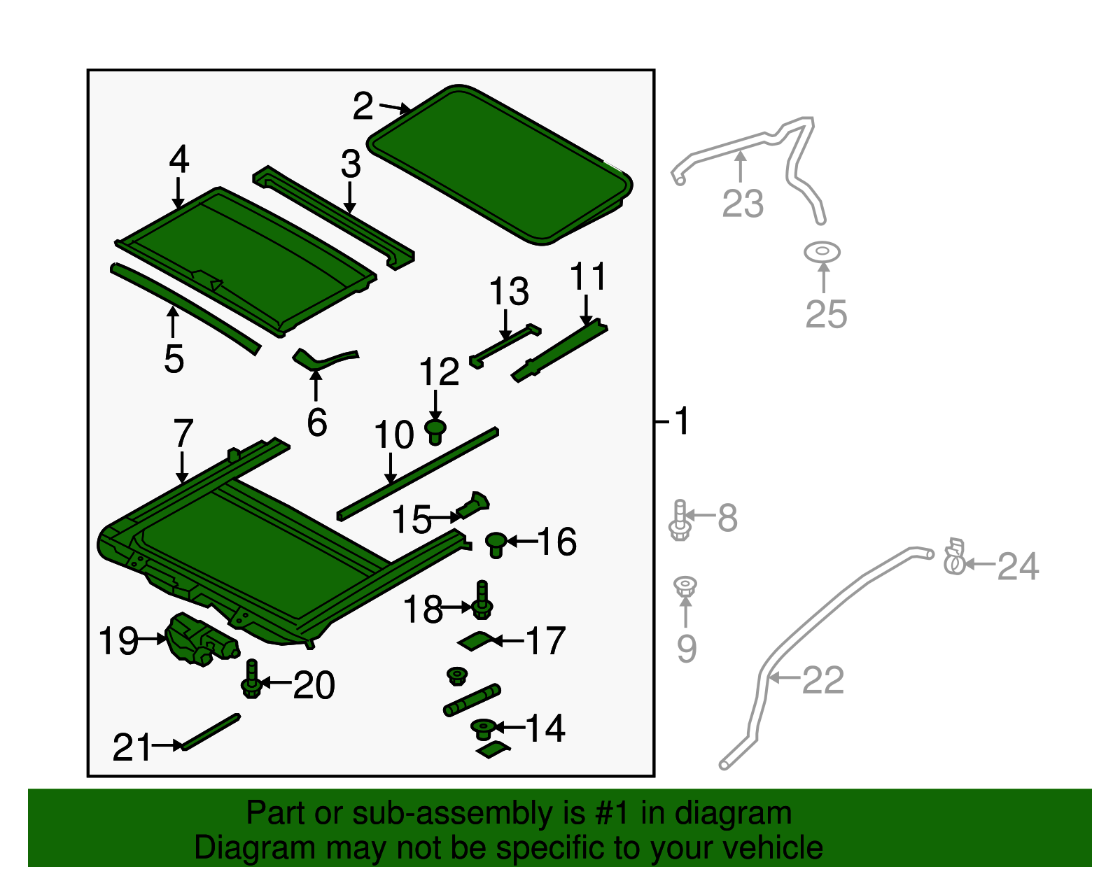 81600-2M010-9P - High-Quality Sunroof Assembly for 2013 Hyundai Genesis ...