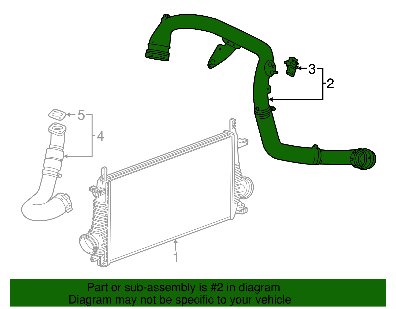 23131218 - 2011-2017 GM - Intercooler Outlet Air Hose | Partners Chevy