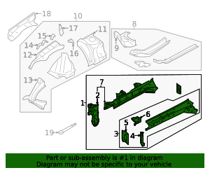 51629AN02A9P - Lower Rail Assembly | Subaru Parts HQ