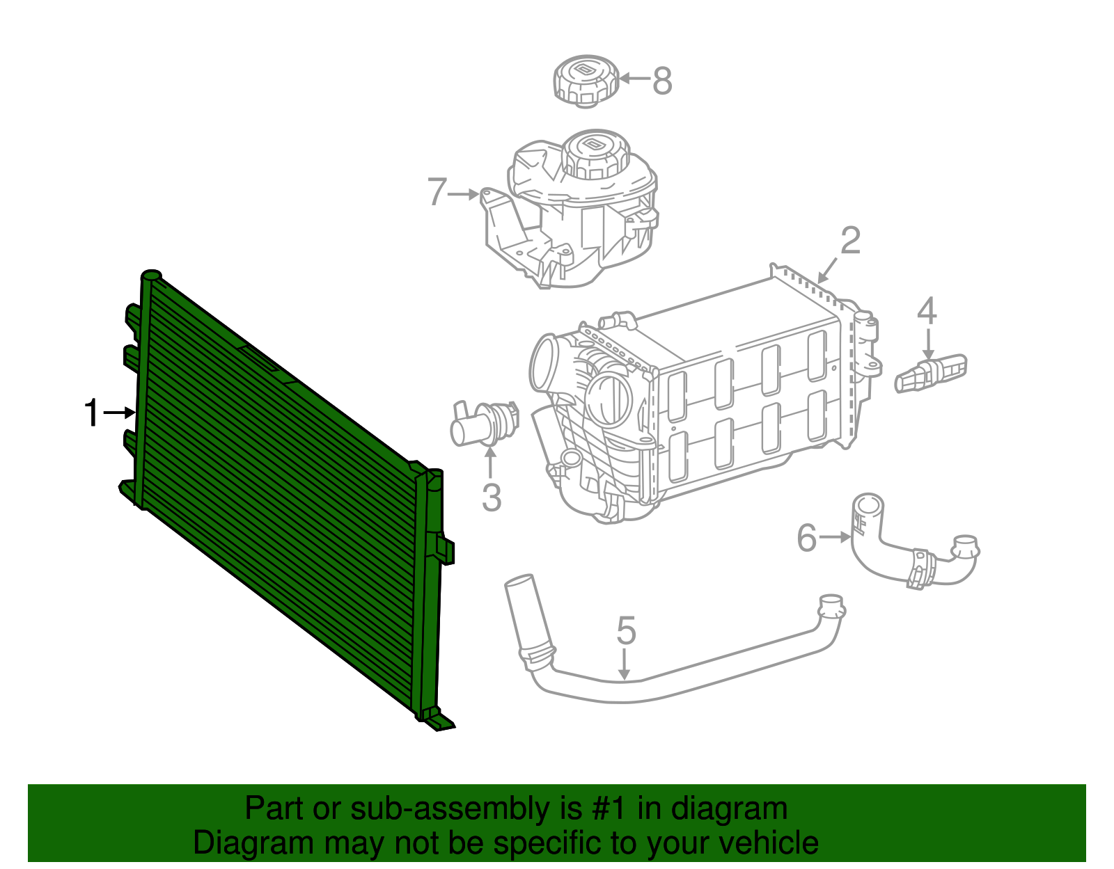 Genuine OEM Radiator | 463-500-04-02 | Fits Select 2013-2018 Mercedes ...
