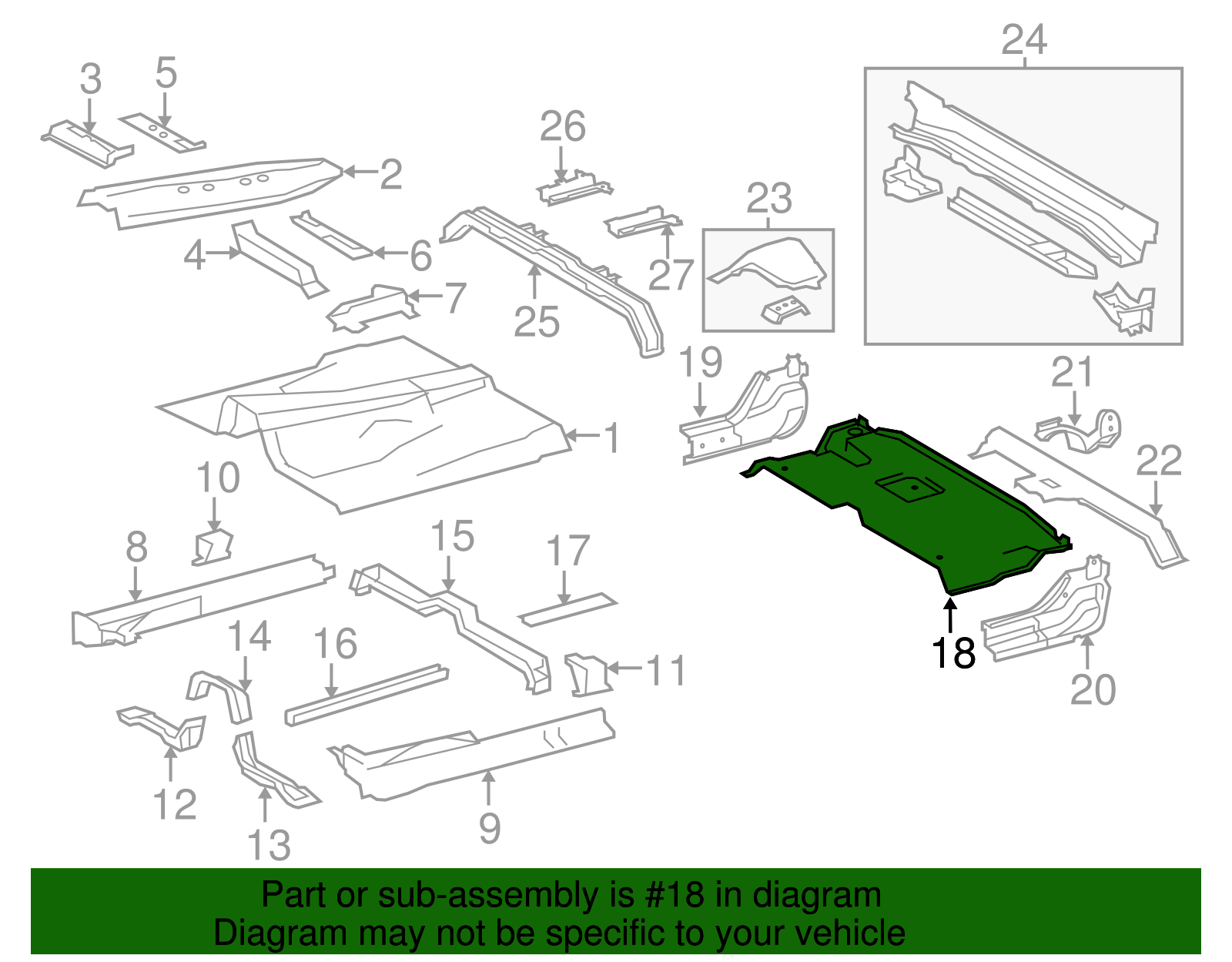 2007-2021 Toyota Tundra Floor Pan 58311-0C100 | Toyota Parts Center
