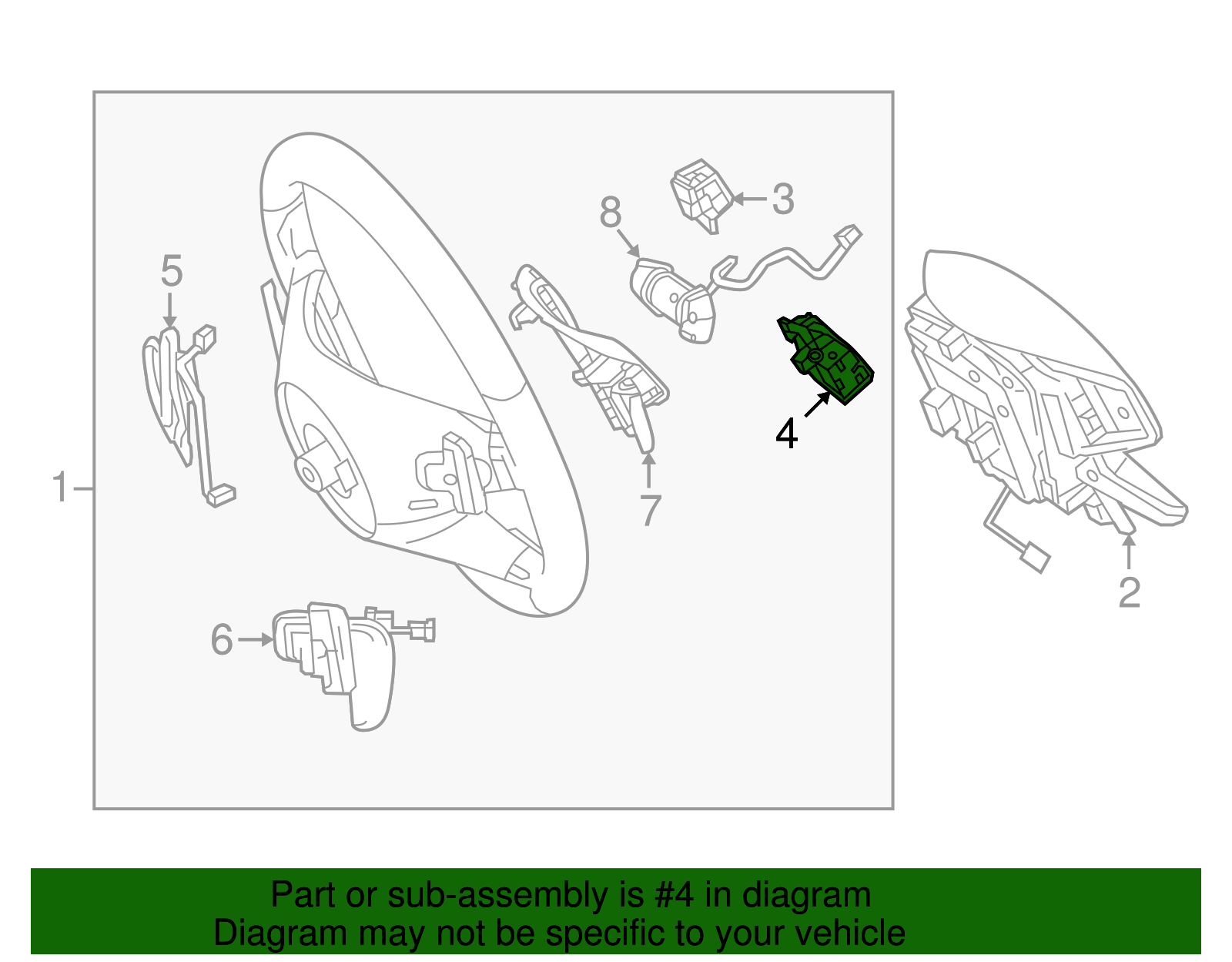 172-540-02-62-8495 - Steering Wheel Radio Controls 2012-2016 Mercedes ...