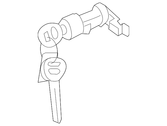 81970-25A00 - Hyundai Cylinder & Keys 2000-2005 Hyundai Accent ...