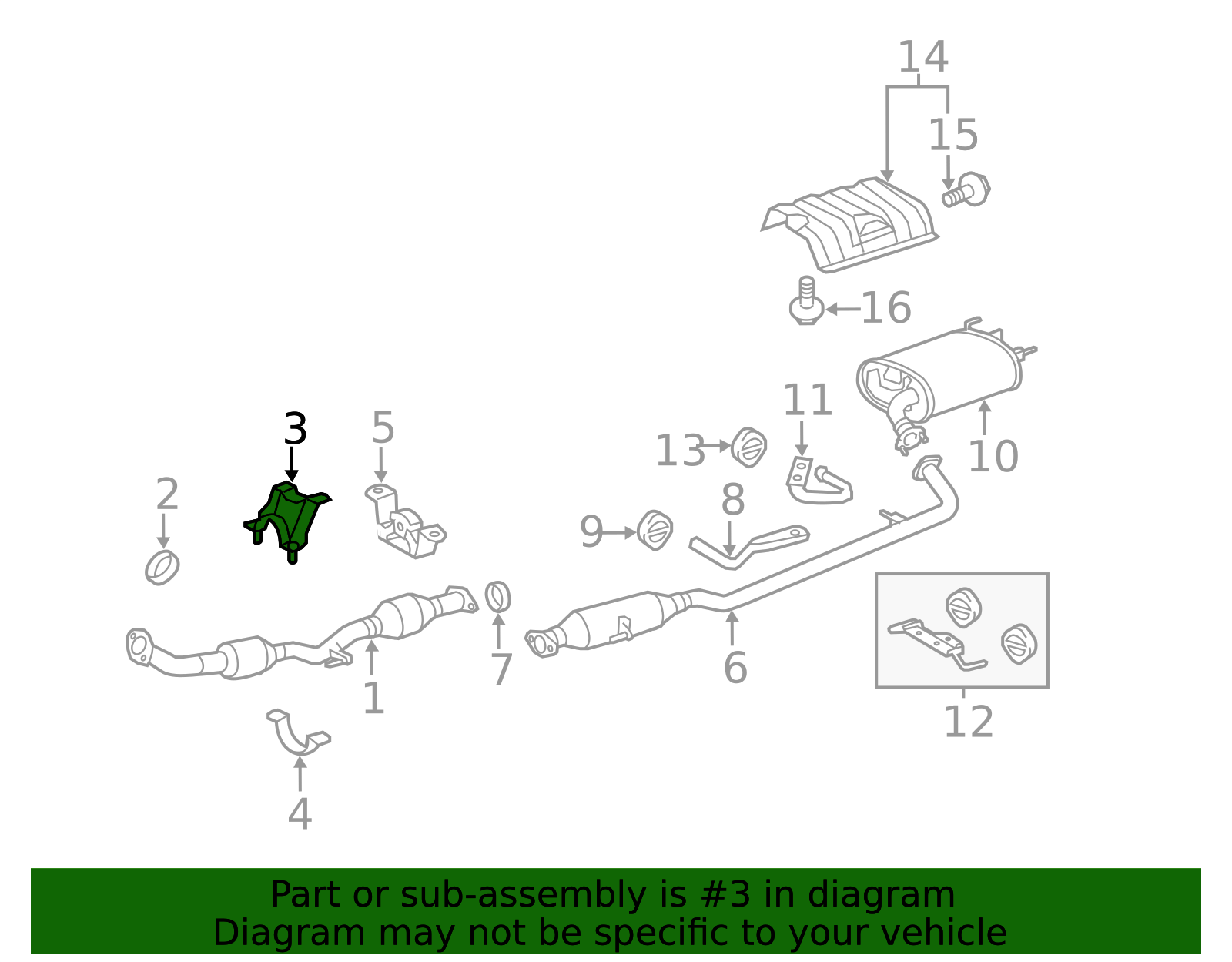 17571-0H010 - Exhaust Manifold Bracket 2002-2011 Toyota | Toyota San ...