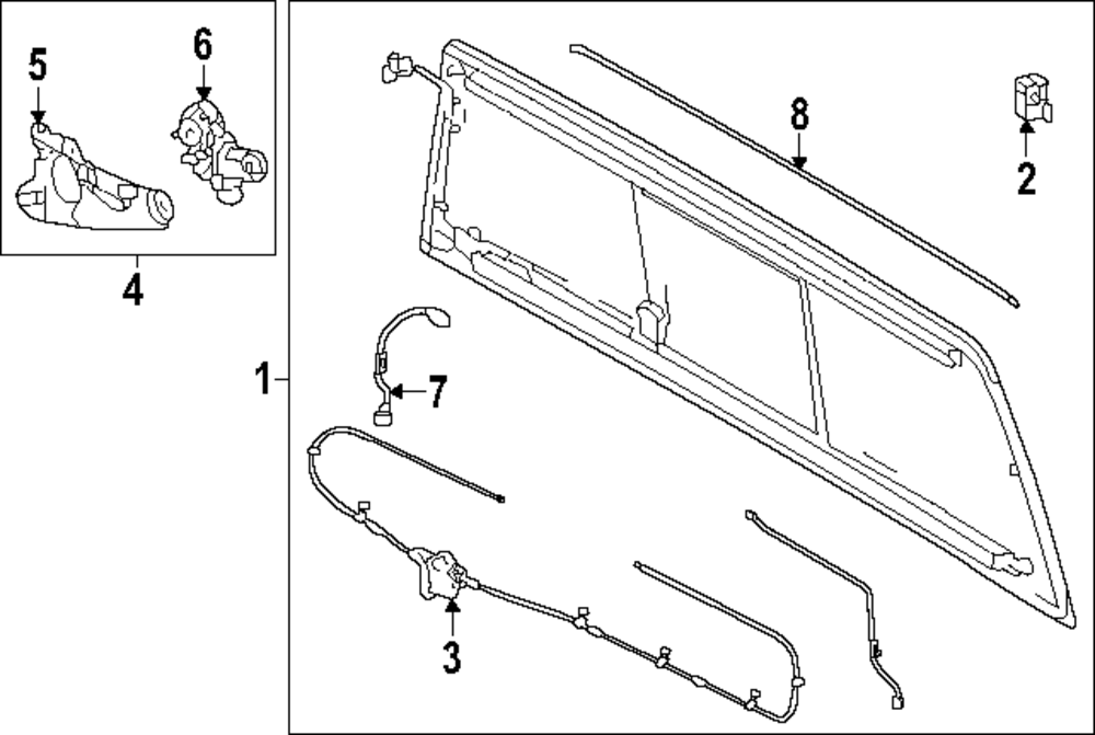 2024-2025 Toyota Tacoma Back Glass Spacer 67207-AK010 | OEM Parts Online