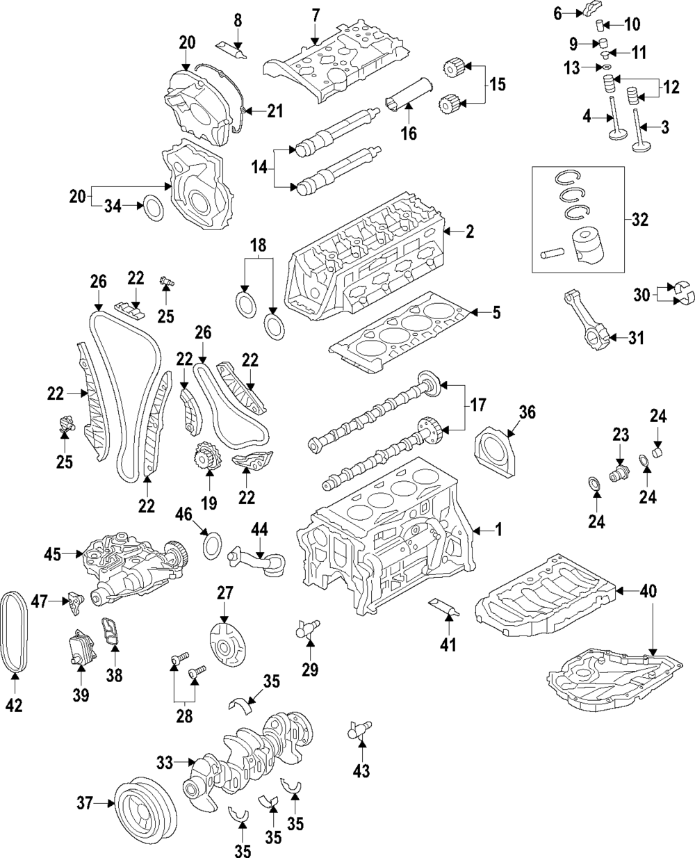 2016-2024 Volkswagen Engine Valve Stem Oil Seal 06L-109-675-C | QuirkParts